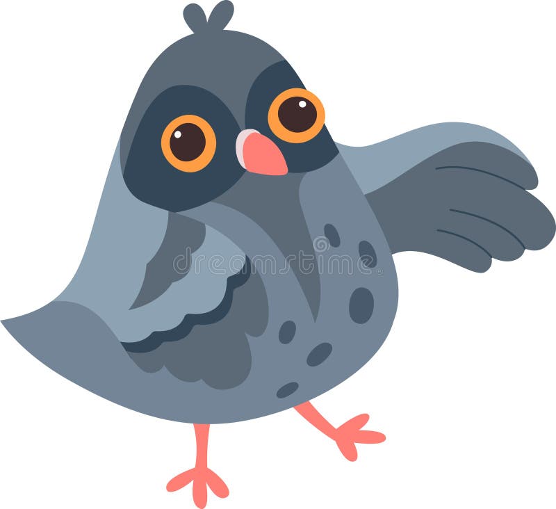 Dancing Pigeon Character stock vector. Illustration of woman - 287566790