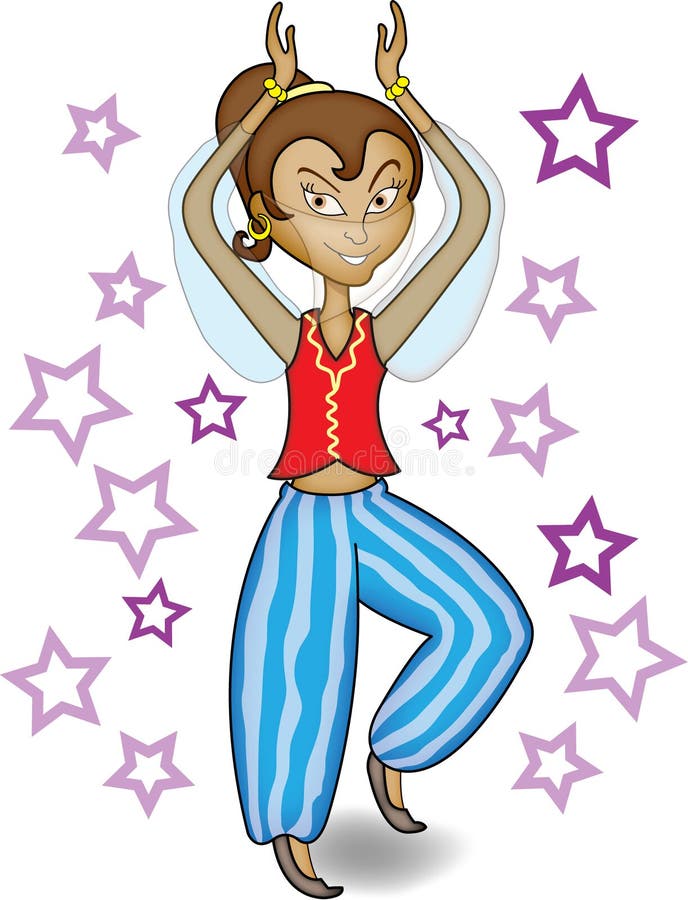 Dancing Princess stock illustration. Illustration of genie - 16452418