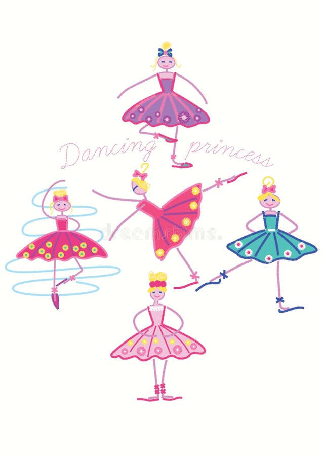 Dancing princess stock vector. Illustration of costume - 25333997