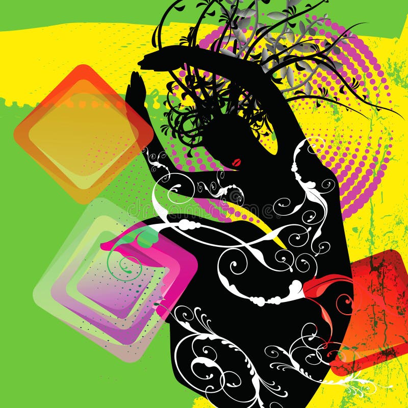 Dancing queen stock vector. Illustration of motion, colors - 20529249