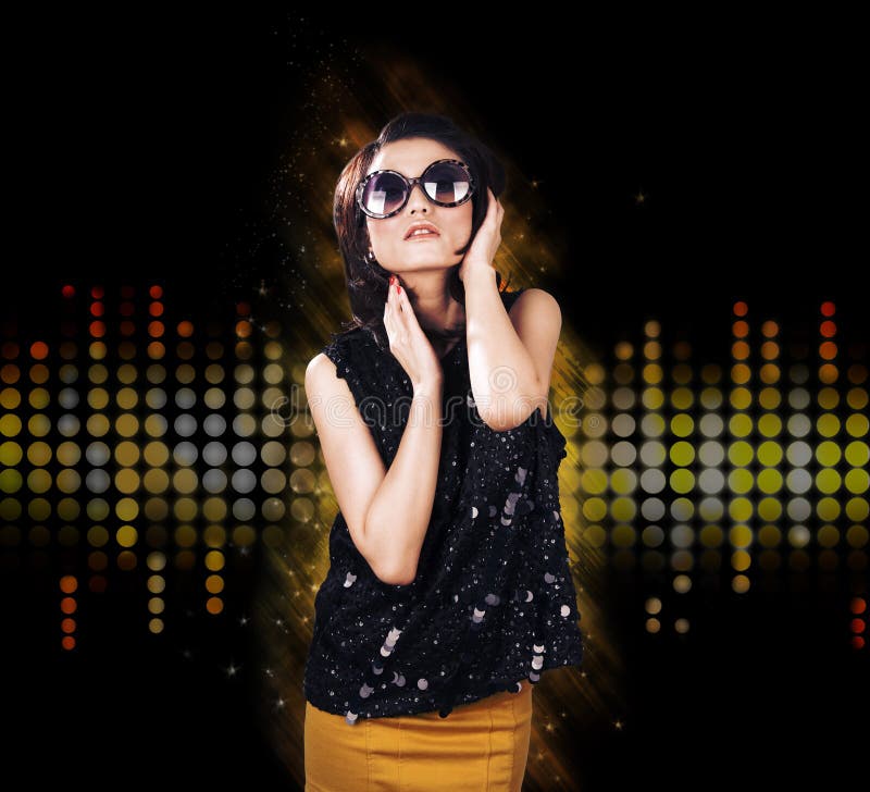 Dancing queen stock image. Image of beauty, brunette - 22225565