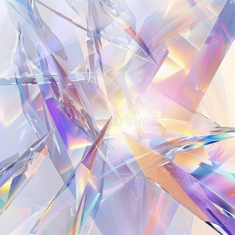 Dancing Rainbow Light Across a Sparkling Crystals Backdrop Stock ...