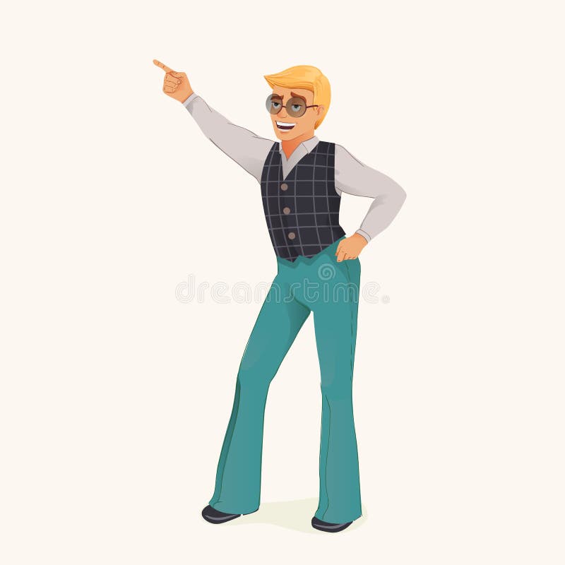 Dancing retro man stock vector. Illustration of glamour - 95712879