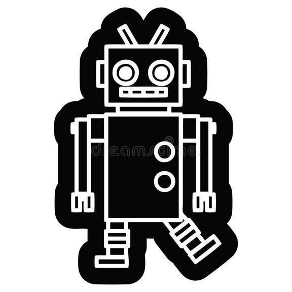 Dancing robot icon symbol stock vector. Illustration of science - 150420031