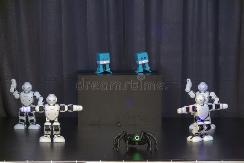 Dancing robots editorial image. Image of intelligent - 126202460