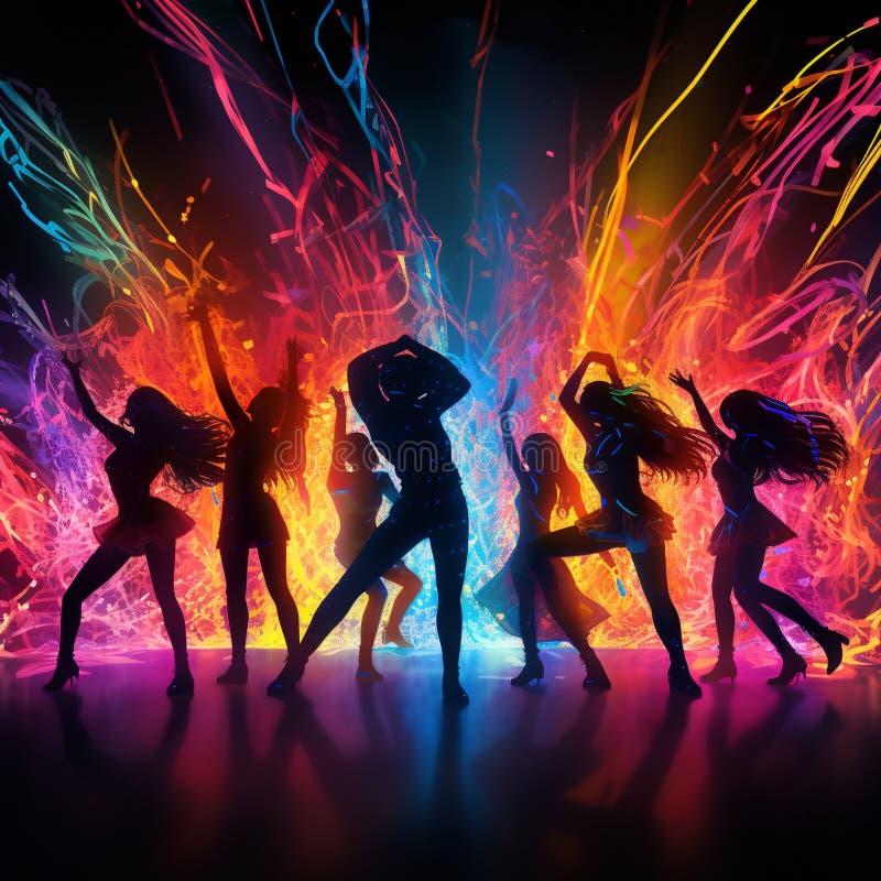 Dancing Shadows: an Enchanting Play of Light on the Dance Floor Stock ...