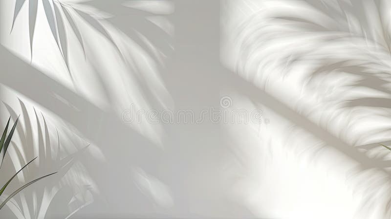 Dancing Shadows: Palm Trees Silhouette on Wall Stock Illustration ...