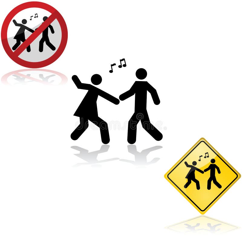 Dancing signs stock vector. Illustration of button, icon - 51847967