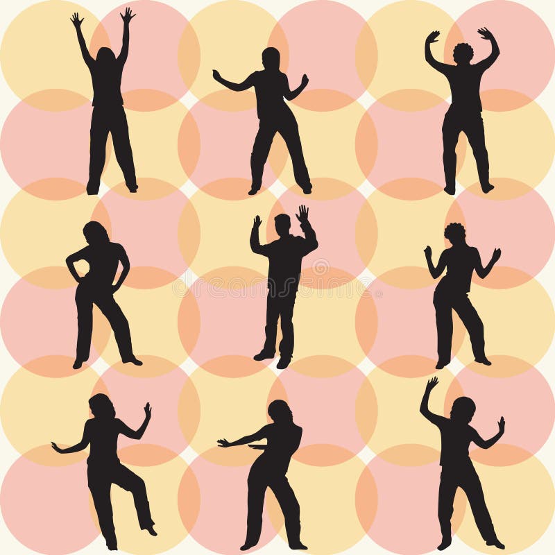 Groovy Dancing Silhouette Stock Illustrations – 106 Groovy Dancing ...
