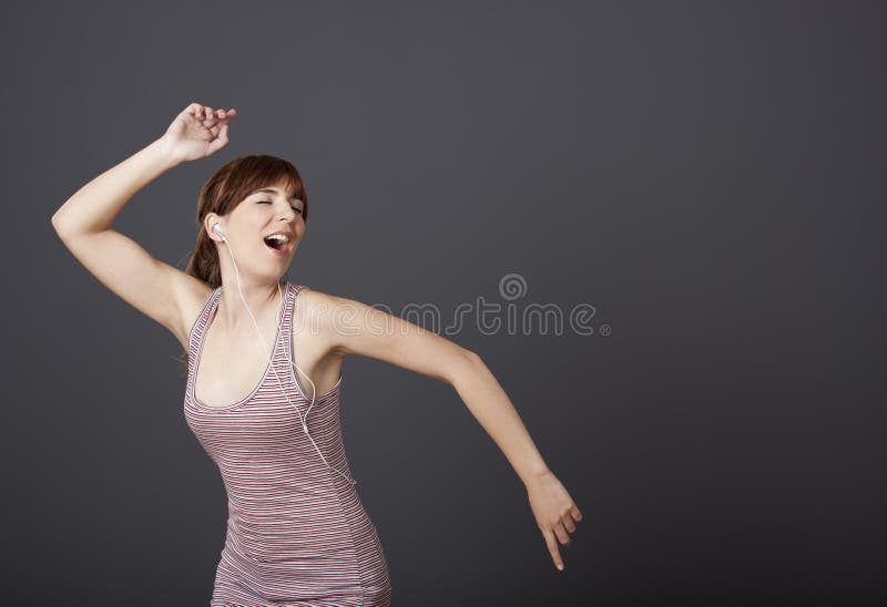 Dancing and singing stock image. Image of audio, grey - 21207479