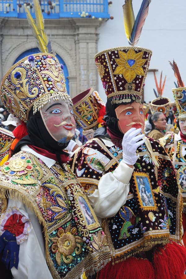 Dancing and Singing Devotees with Mask in the Streets of the Town the ...