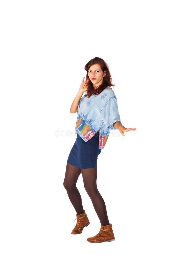 Dancing and singing stock photo. Image of girl, isolated - 45348350