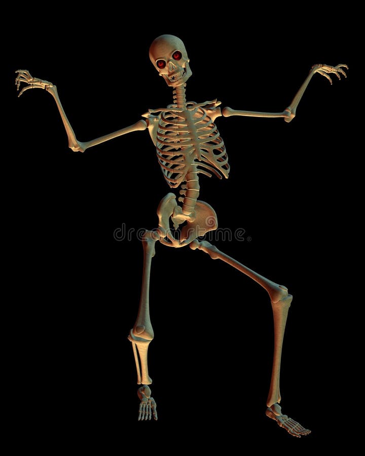 Dancing Skeleton Silhouette Stock Vector - Illustration of draw ...