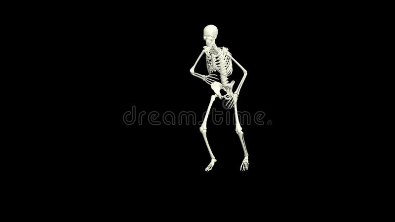 Dancing Skeleton 3D. stock video. Video of death, dead - 245966515