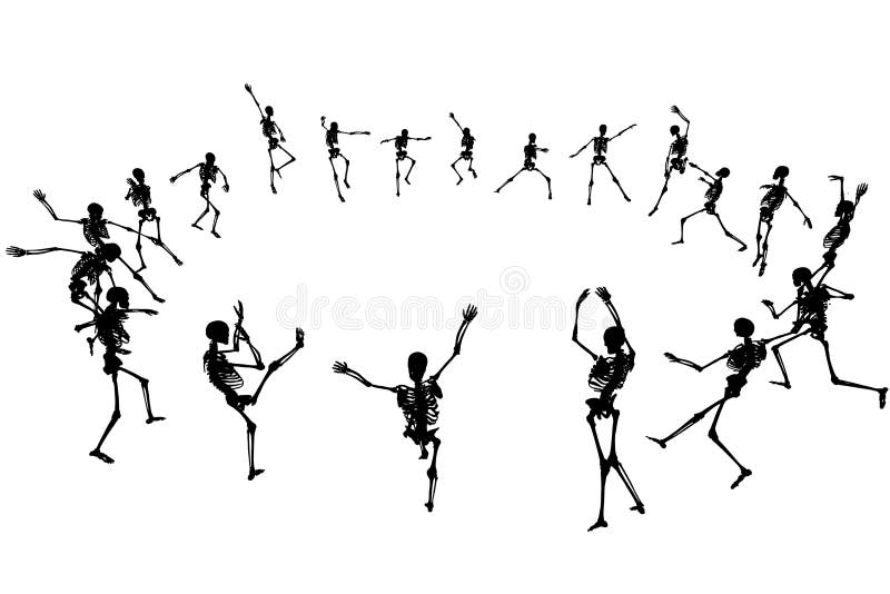 Dancing Skeletons Vector Stock Illustrations – 906 Dancing Skeletons ...