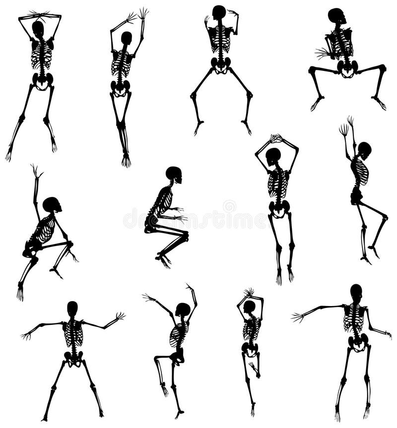 Dancing Skeletons stock vector. Illustration of dancer - 9603706