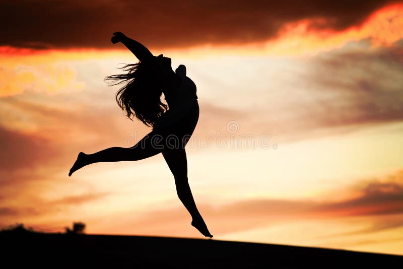 Dancing in the Sunset stock image. Image of sunrise, vibrant - 33842179
