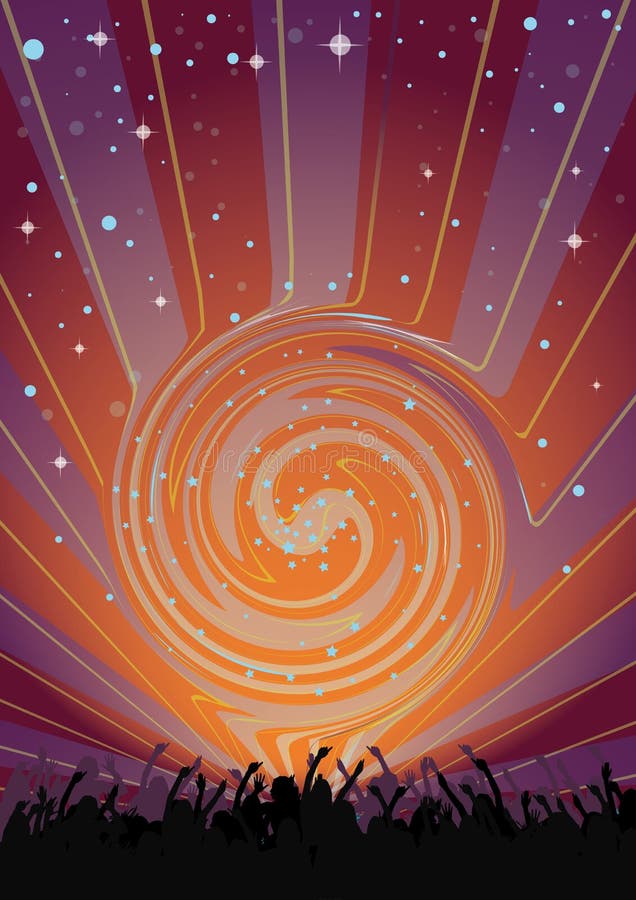 Dancing Supernova Party Flyer Disco Stock Illustration - Illustration ...