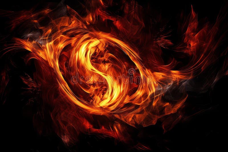 Dancing Swirl Fire Flames. Generate Ai Stock Image - Image of magic ...