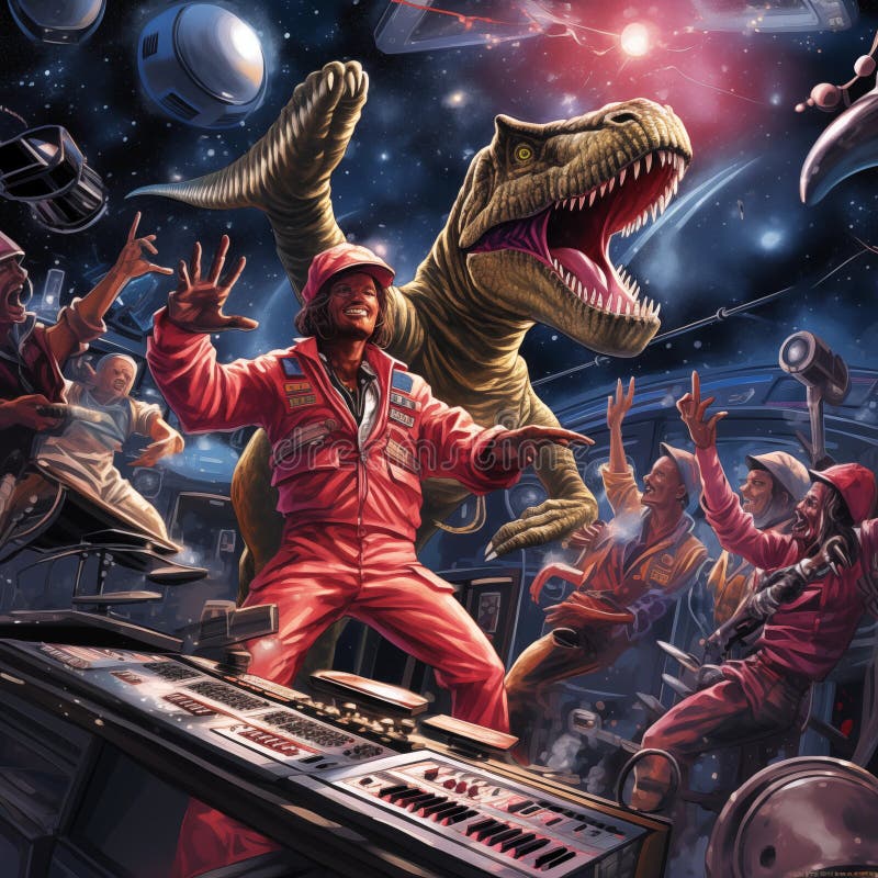 Dancing t-rex stock illustration. Illustration of machine - 330507162