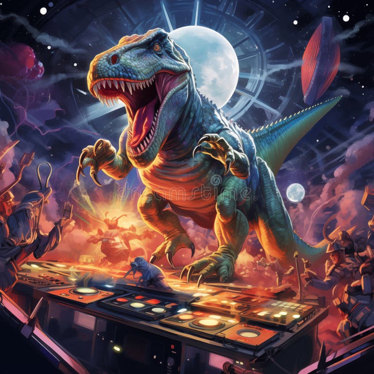 Dancing t-rex stock illustration. Illustration of trex - 330507503