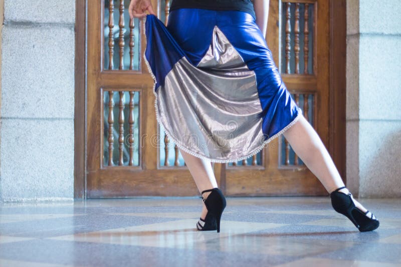 Tango Dancer Alone and Sad in Empty Ballroom Stock Photo - Image of ...