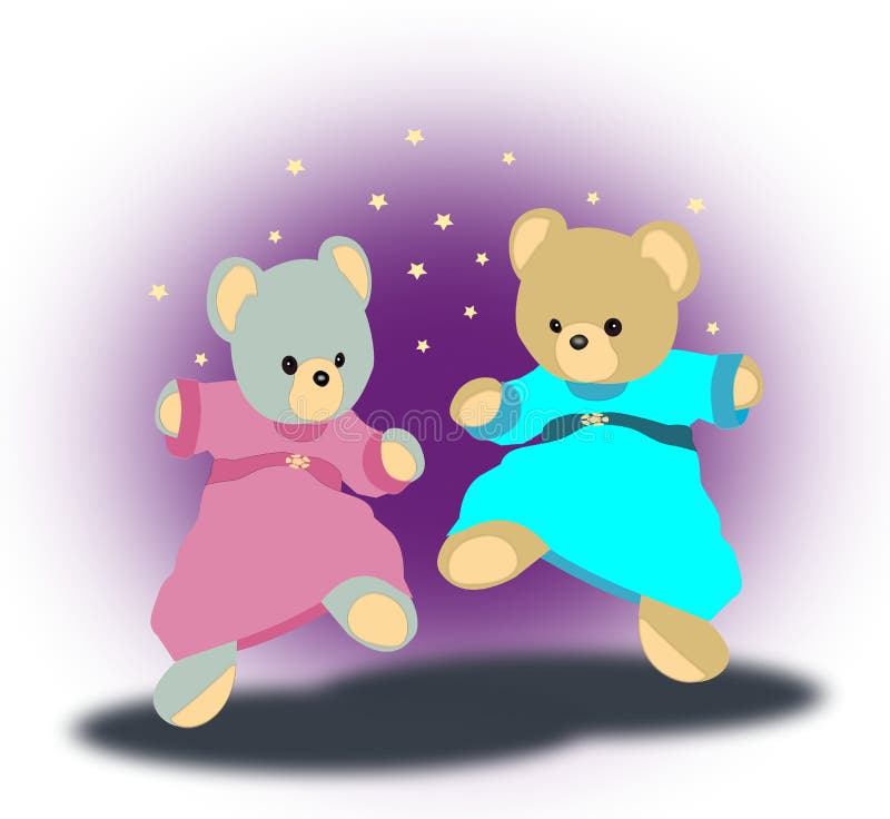 Dancing Teddy Bears stock illustration. Illustration of dresses - 65049082