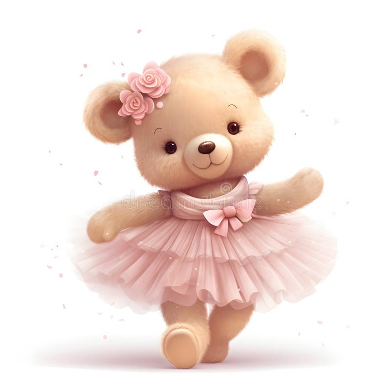 Dancing teddy tutu joy stock illustration. Illustration of fashion ...