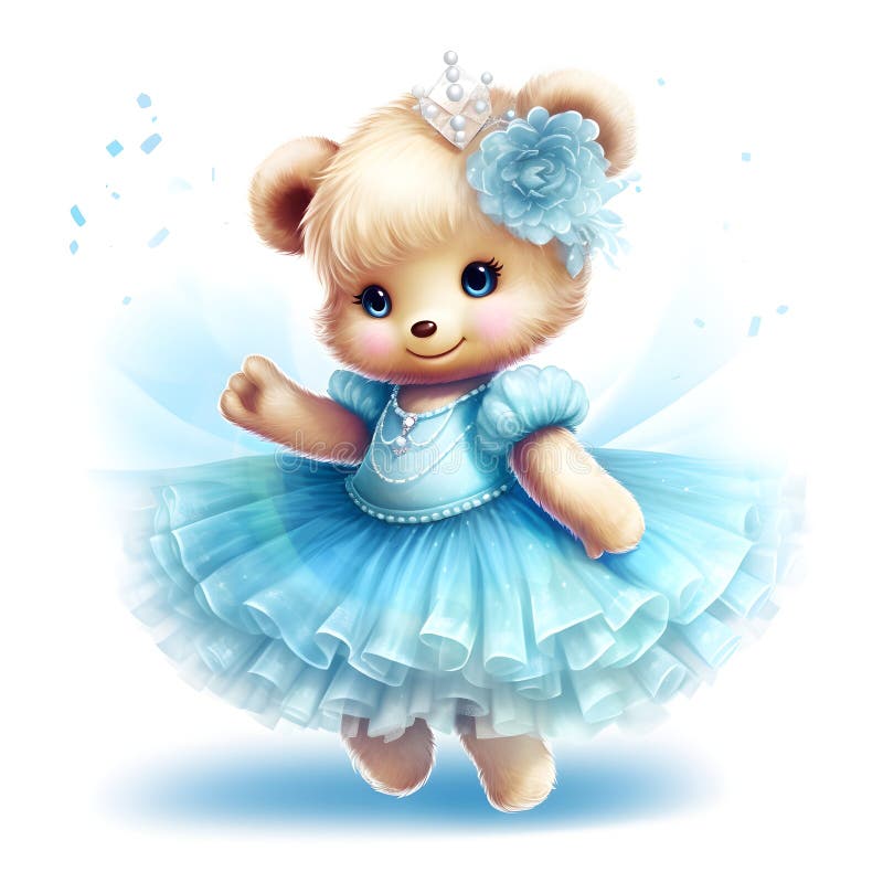 Dancing teddy tutu joy stock illustration. Illustration of adorable ...