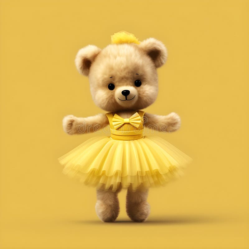 Dancing teddy tutu joy stock illustration. Illustration of doll - 286680504