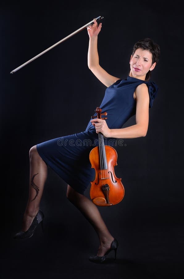 Beautiful violinist stock image. Image of isolated, curtain - 8142281