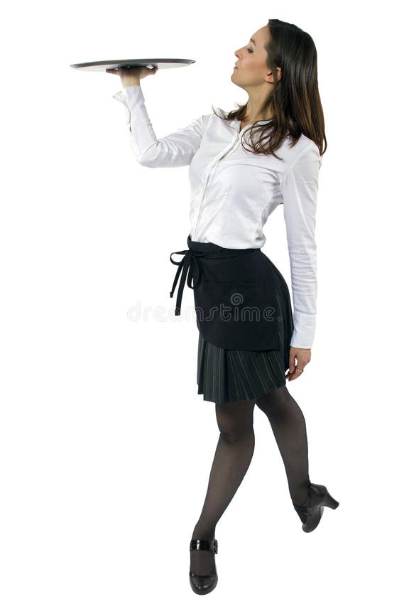 Dancing Waitress stock image. Image of employee, apron - 40065543