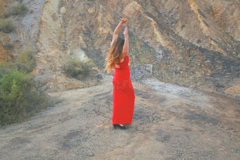 DANCING in the WILD NATURE stock photo. Image of desert - 151090592