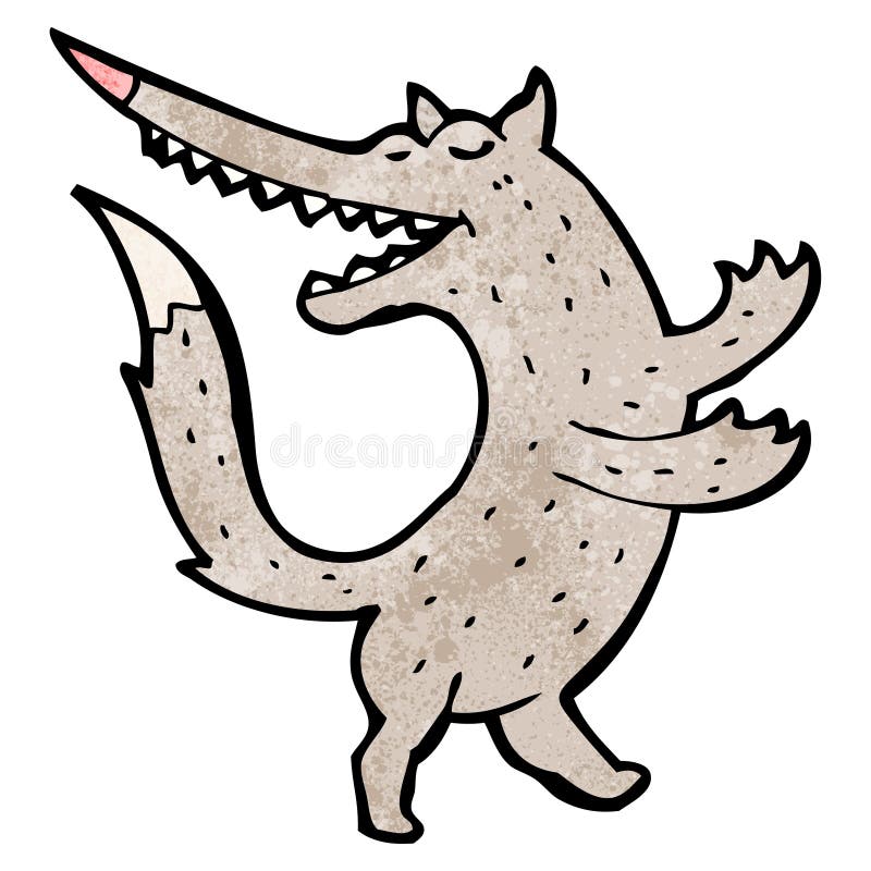 Dancing Wolf stock vector. Illustration of happy, smiling - 7494607