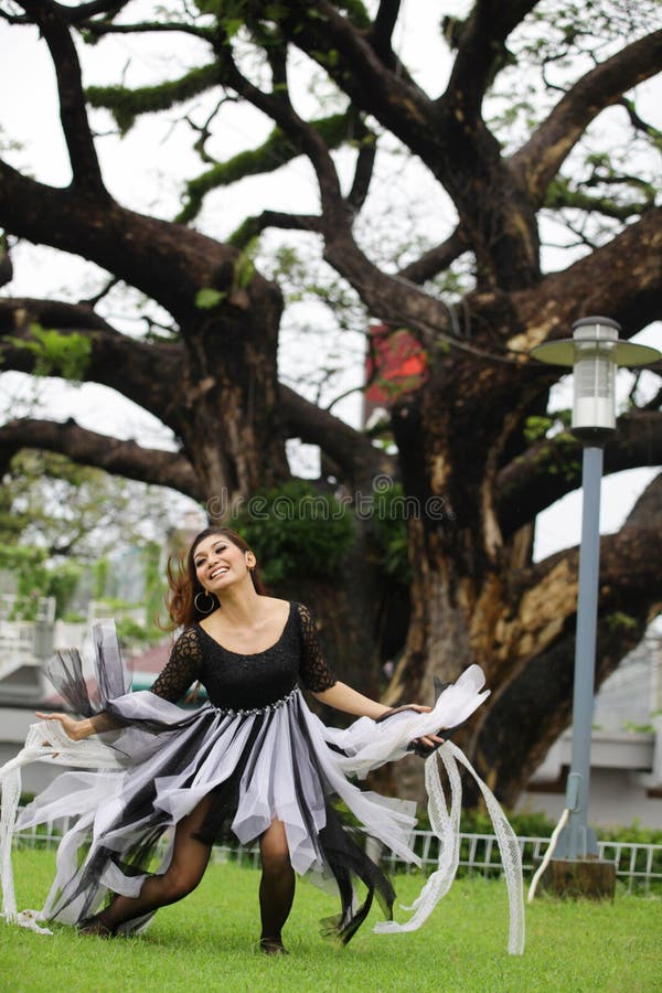 Dancing woman stock photo. Image of dress, young, person - 13119492