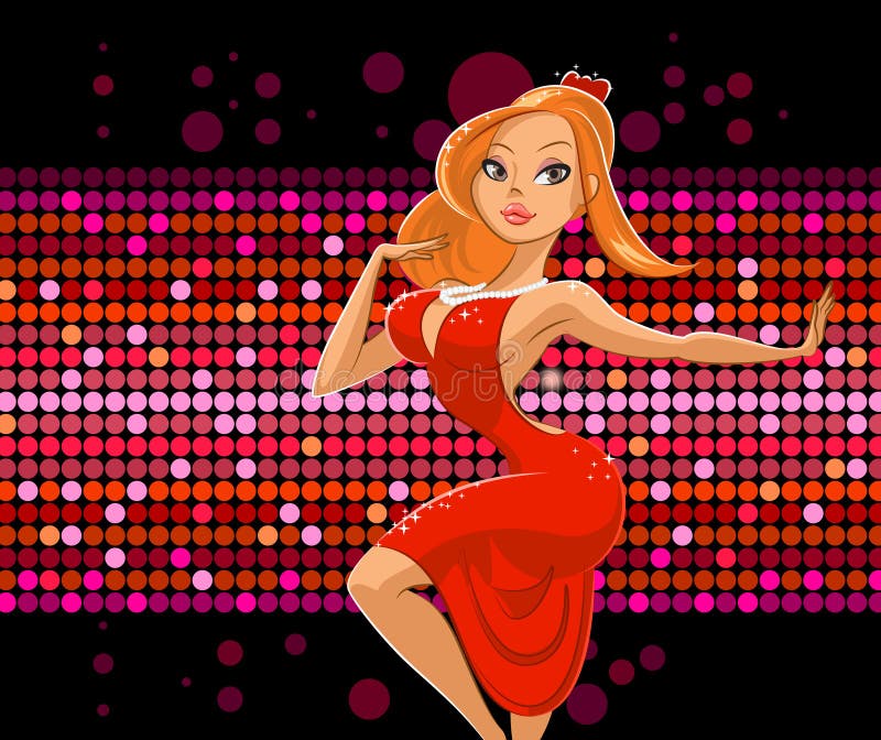 Dancing woman stock vector. Illustration of illustrations - 29956636