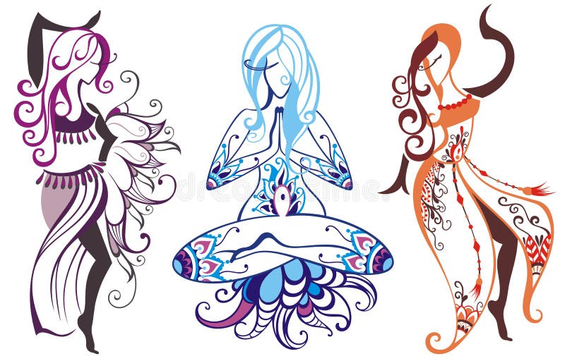 Women Dancing Abstract Stock Illustrations – 2,613 Women Dancing ...