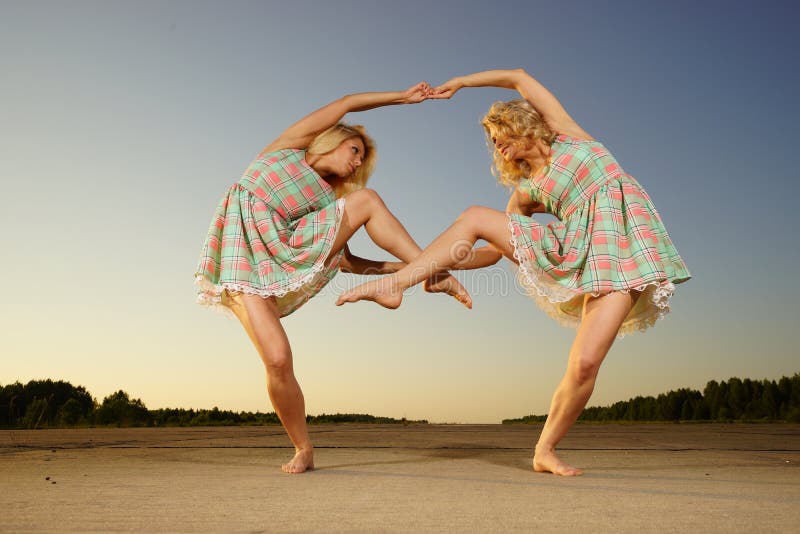 Dancing women stock photo. Image of cheerful, balance - 38939558