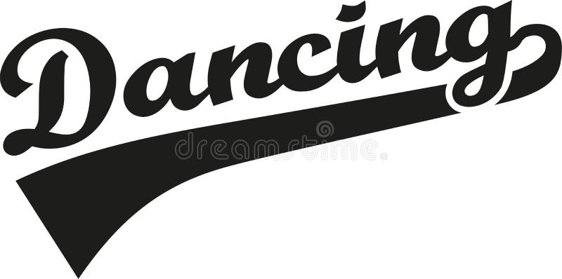 Dancing stock vector. Illustration of font, isolated - 85850126