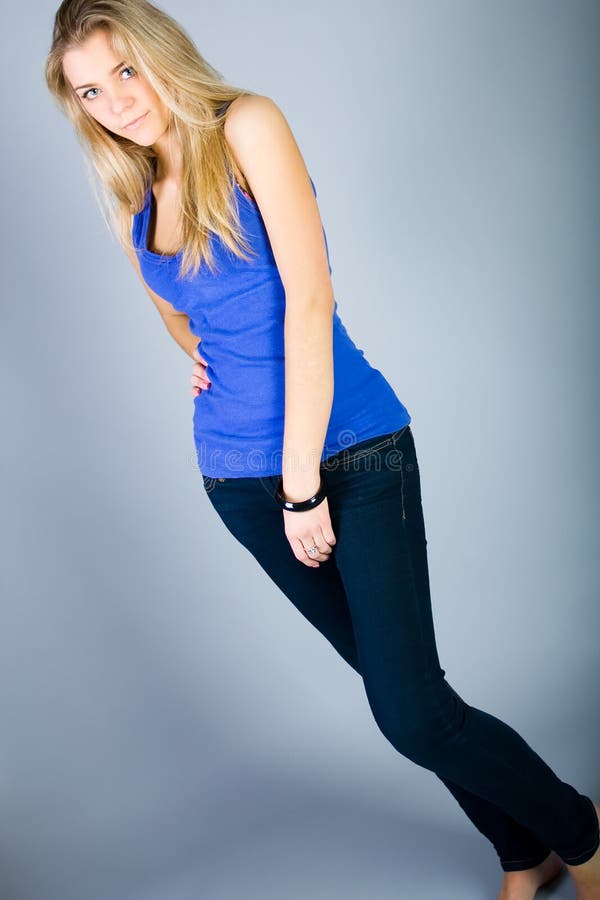 Dancing Young Woman Portrait Stock Image - Image of model, glamour ...