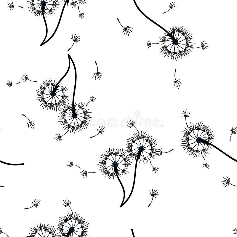 Dandelion Background Your Design. Abstract Floral Seamless Pattern ...