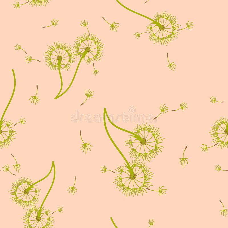 Dandelion Background Your Design. Abstract Floral Seamless Pattern ...