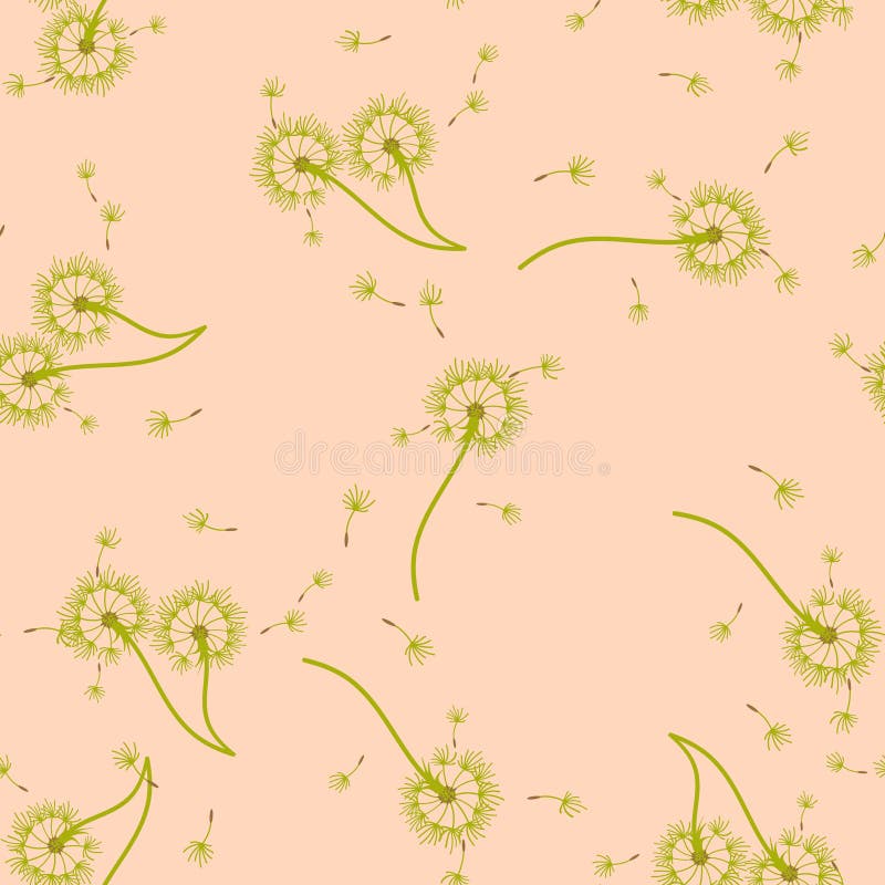 Dandelion Background Your Design. Abstract Floral Seamless Pattern ...