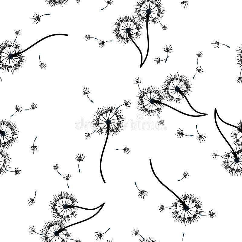 Dandelion Background Your Design. Abstract Floral Seamless Pattern ...