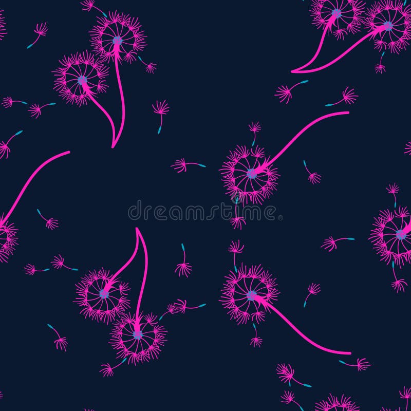 Dandelion Background Your Design. Abstract Floral Seamless Pattern ...
