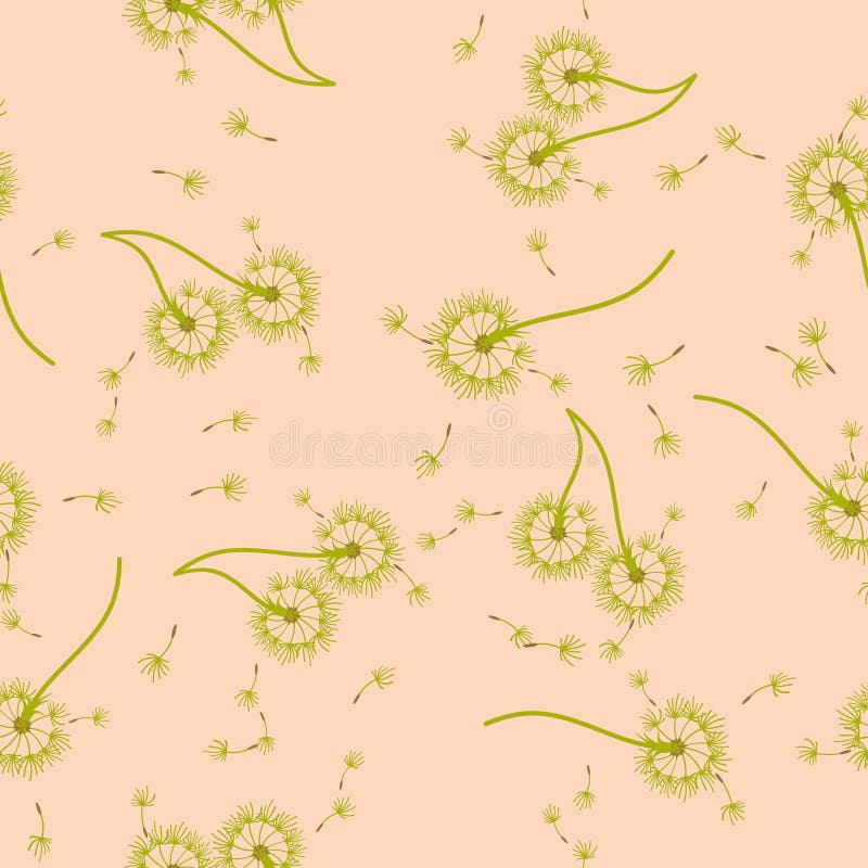 Dandelion Background Your Design. Abstract Floral Seamless Pattern ...