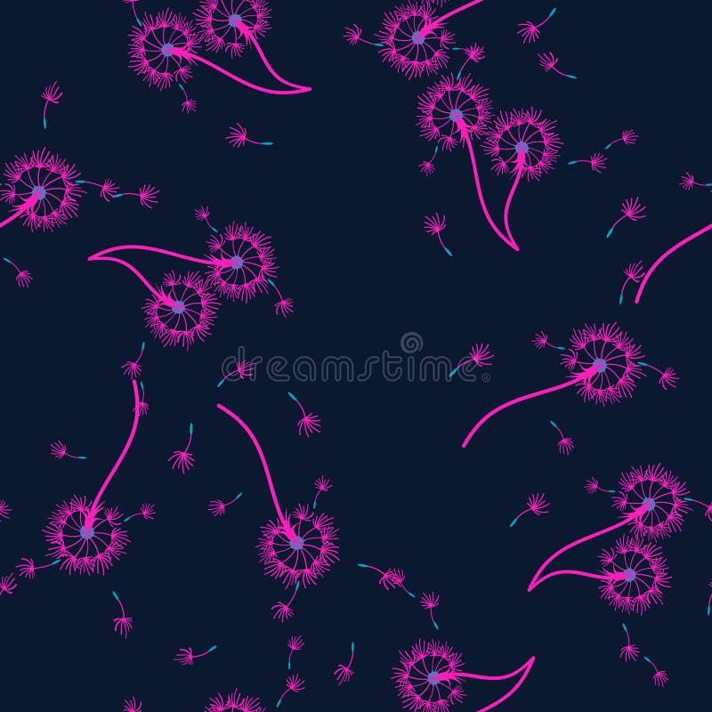 Dandelion Background Your Design. Abstract Floral Seamless Pattern ...