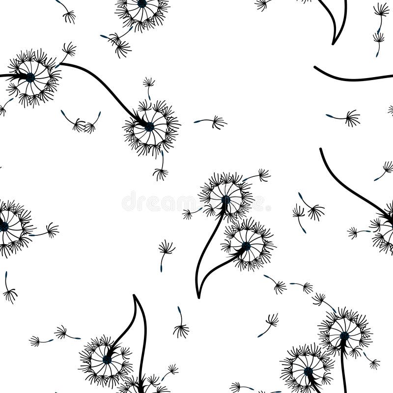 Dandelion Background Your Design. Abstract Floral Seamless Pattern ...