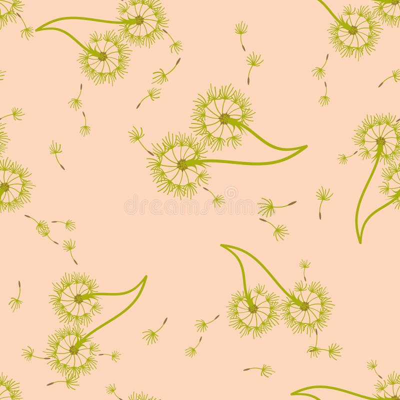 Dandelion Background Your Design. Abstract Floral Seamless Pattern ...