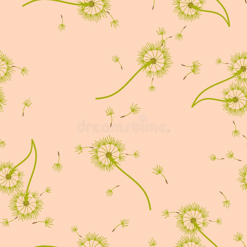 Dandelion Background Your Design. Abstract Floral Seamless Pattern ...